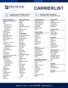Carrier List | Premier Marketing